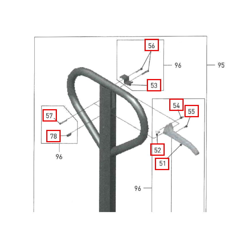 Loadsurfer/Warrior XTN Pallet Truck Lowering Lever Kit XTN2789 ...